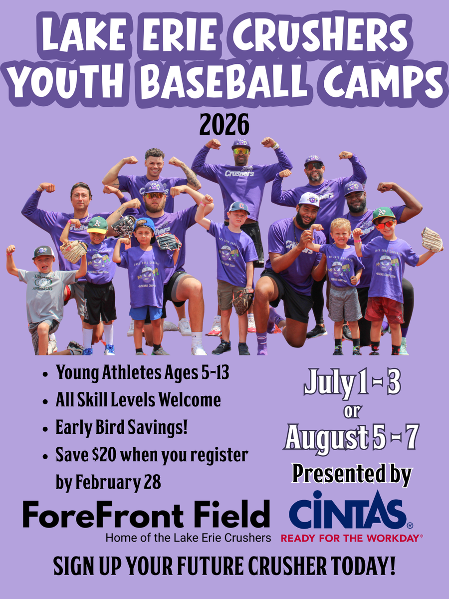 2026 Crushers 3-Day Youth Baseball Camp - EARLY BIRD SAVINGS – Lake ...